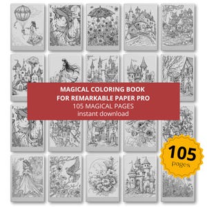 Fairy Tale Coloring Book for Remarkable, Eink Adult Coloring Book ...