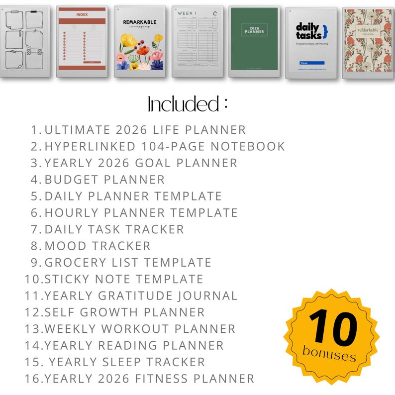 Ultimate Template Bundle for Remarkable Paper Pro: Starter Bundle With ...