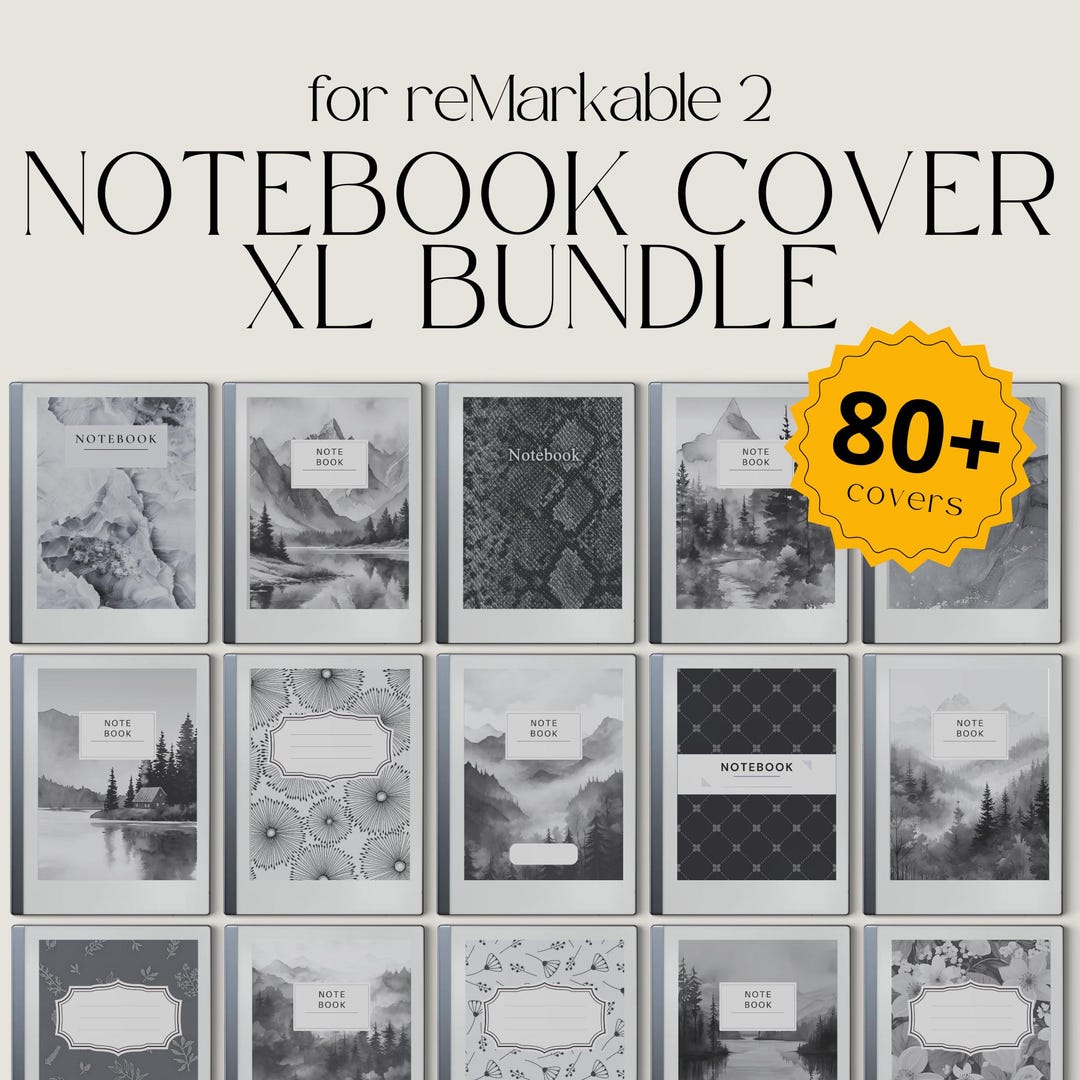 Ultimate Notebook Cover Bundle for Remarkable, Notebook Covers for ...