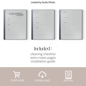 Cleaning Checklist Template for Remarkable 2, Eink Digital Cleaning ...