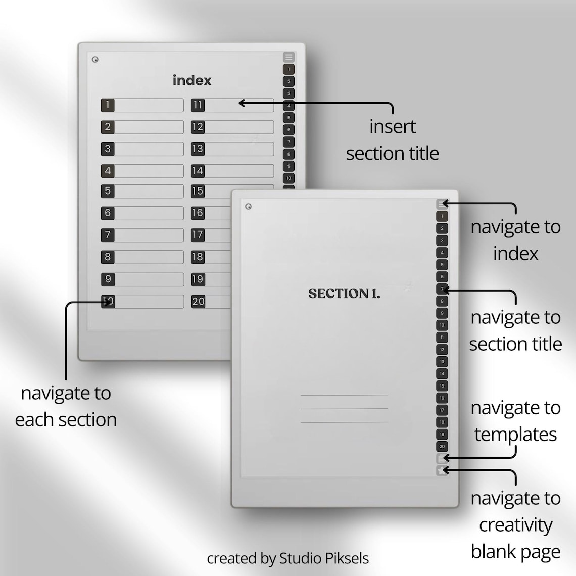 Premium Notebook for Remarkable, Unlimited Notes Template, Idea Planner ...