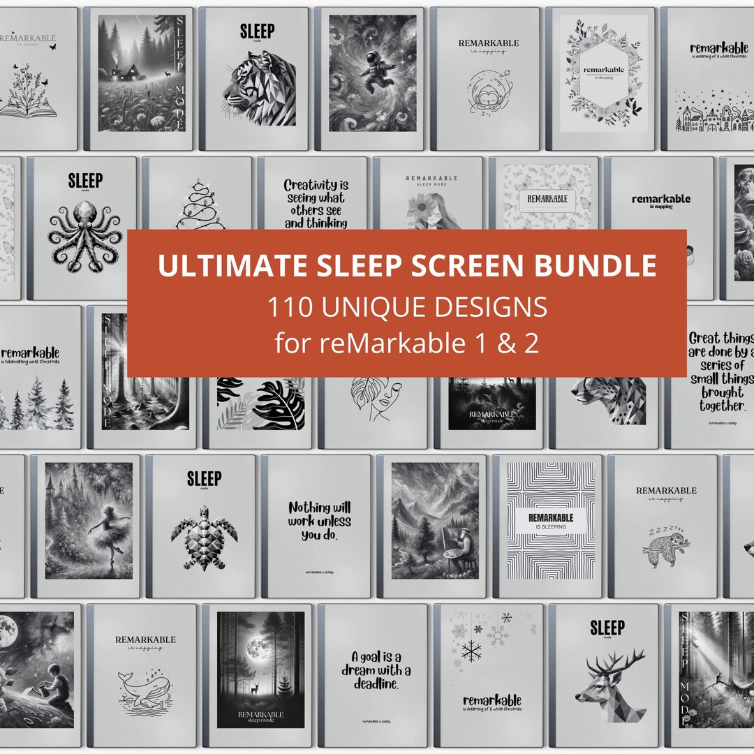 Ultimate Sleep Screen Bundle for Remarkable 2 & 1 With 110 Designs ...