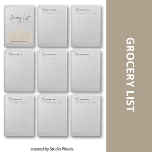 Grocery List Notebook for Remarkable Paper Pro, Eink Weekly Grocery ...