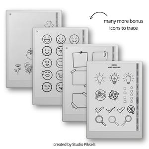 Custom Mind Map Stickers for Remarkable, Traceable Shapes + Visuals for ...