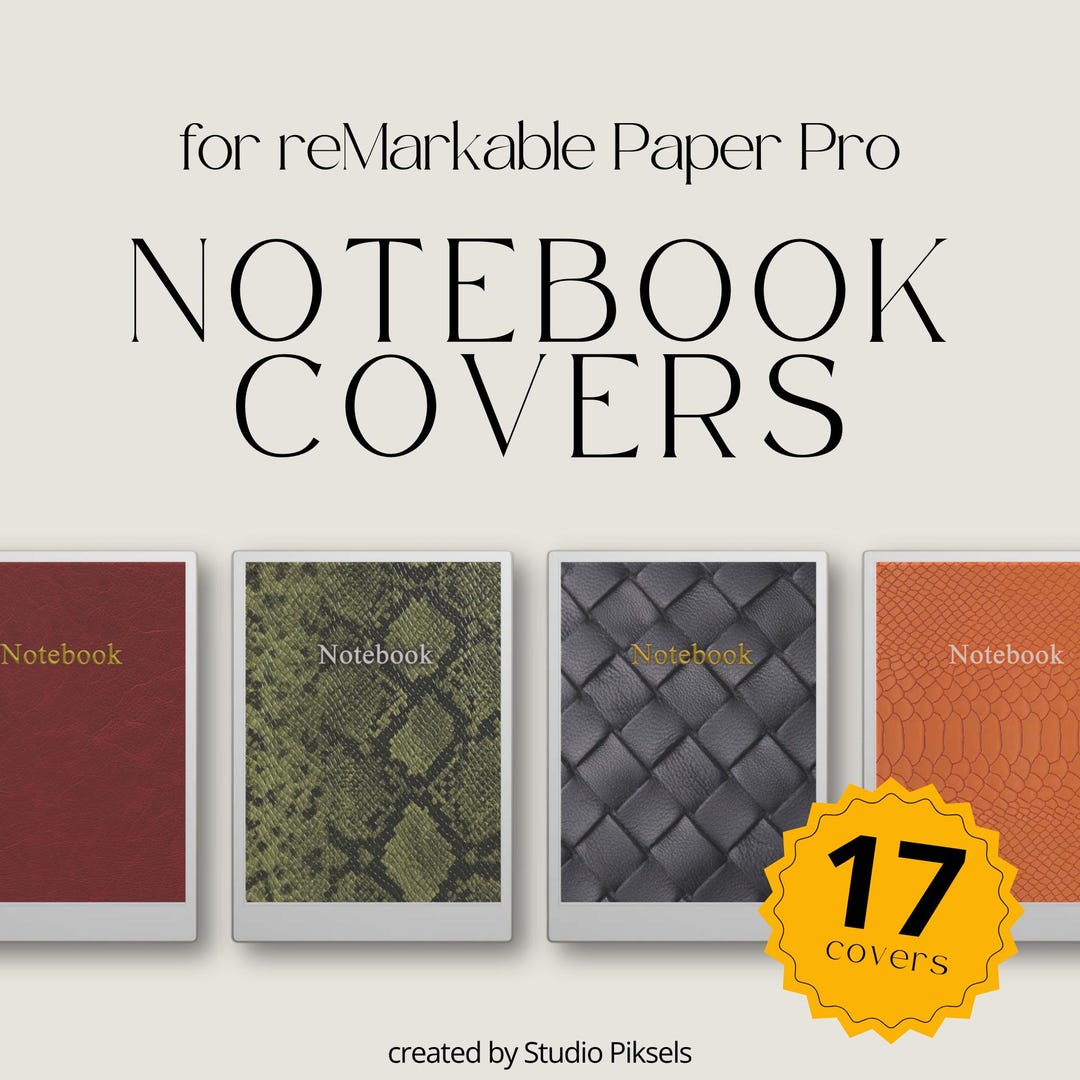 Notebook Cover for Remarkable Paper Pro, Cover Bundle for Remarkable ...