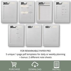 Planner Bundle for Remarkable Paper Pro, Digital Personal Planner ...