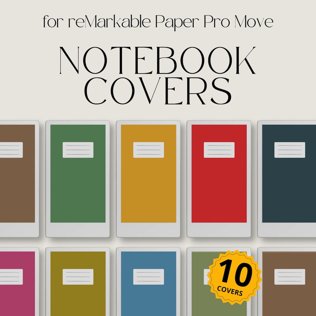 Classic Notebook Cover Bundle for Remarkable Paper Pro Move: Digital ...