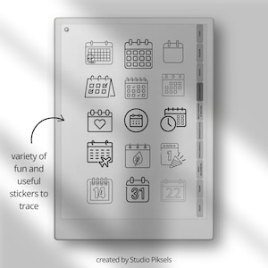 Custom Stickers for Remarkable, Traceable Visuals + Shapes for ...