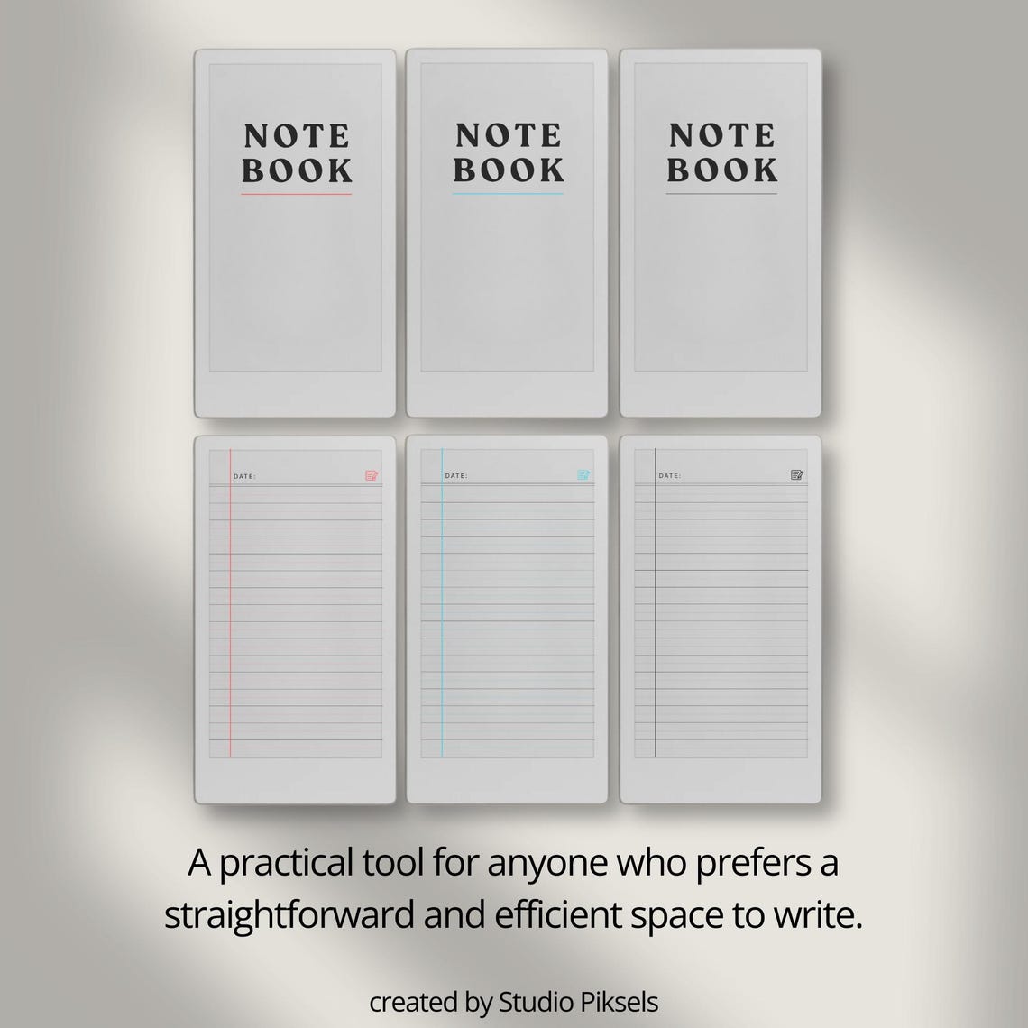 Minimalist Notebook for Remarkable Paper Pro Move: Legal Ruled Lined ...