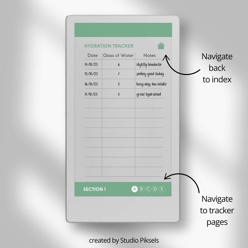Health Tracker for Remarkable Paper Pro Move – Wellness Journal & Self ...