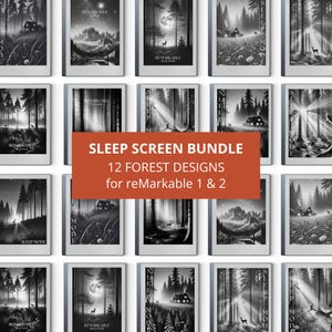 Sleep Screen Bundle for Remarkable 2 & 1 With Forest Scenes, Cover for ...