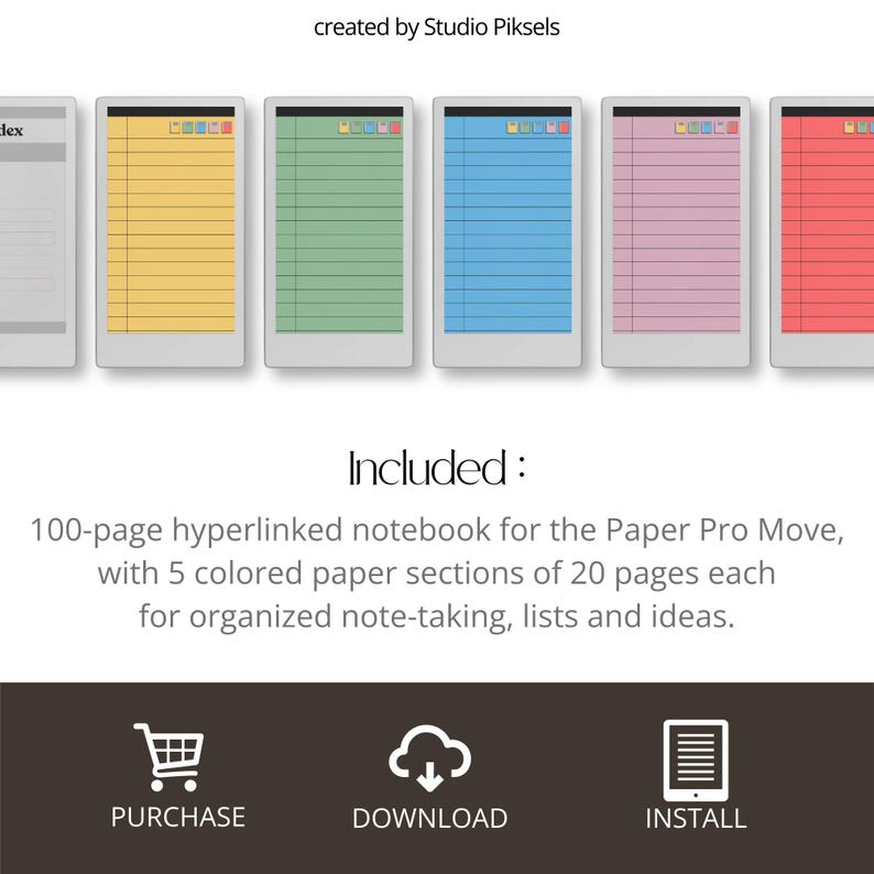 Legal Pad Paper Notebook for Remarkable Paper Pro Move: Yellow Notebook ...