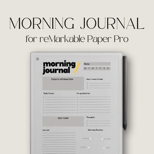 Morning Journal for Remarkable Paper Pro, Minimalist Gratitude Journal ...