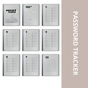 Password Tracker for Remarkable, Eink Password Manager, Hyperlinked ...