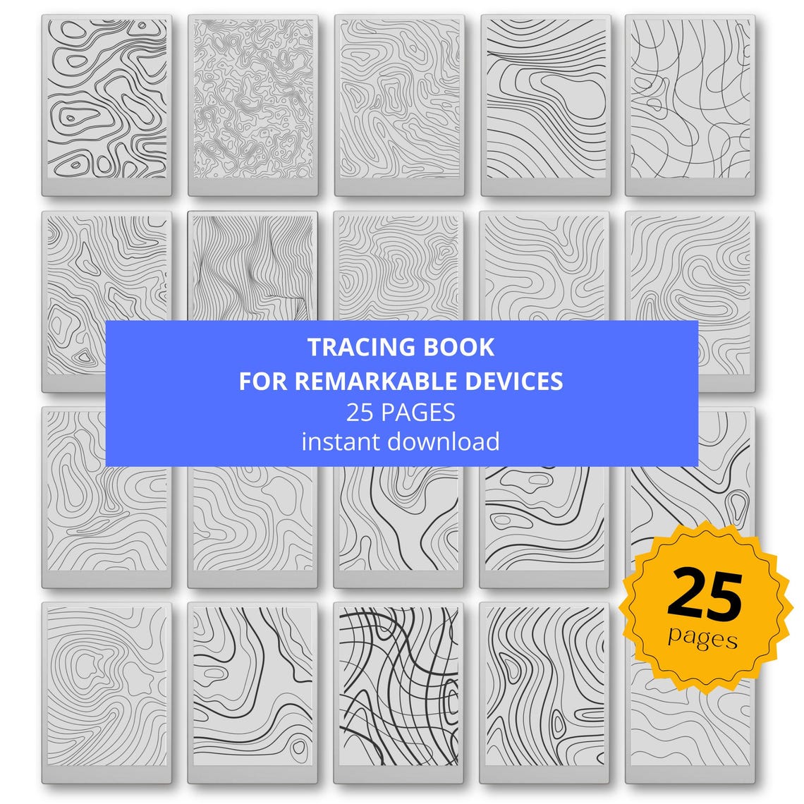 Patterns Tracing Book for Remarkable Paper Pro, Eink Adult Tracing Book ...