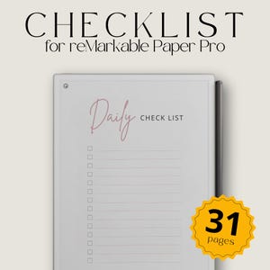 Daily Checklist Bundle for Remarkable Paper Pro, Checklist Template for ...