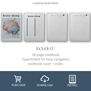 Hyperlinked Brain Dump Template for Remarkable Paper Pro, Notebook for ...