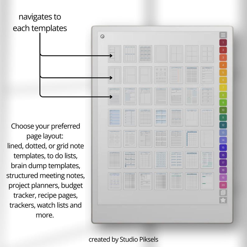Premium Notebook for Remarkable Paper Pro, Unlimited Notes Template ...
