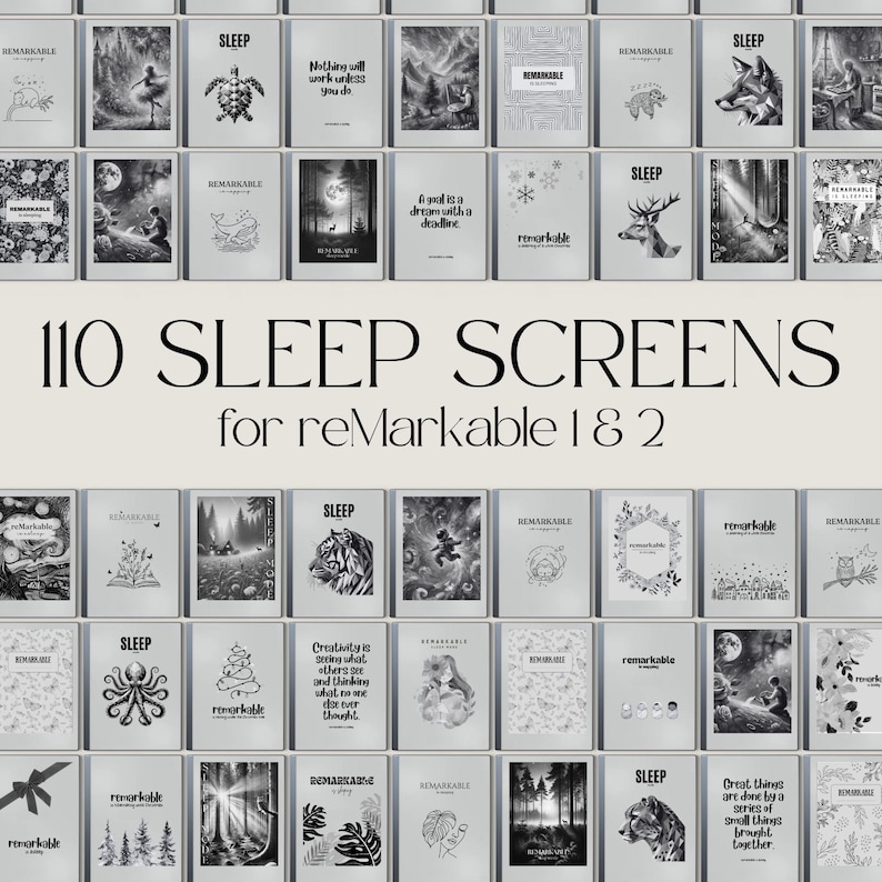 Ultimate Sleep Screen Bundle for Remarkable 2 & 1 With 110 Designs ...