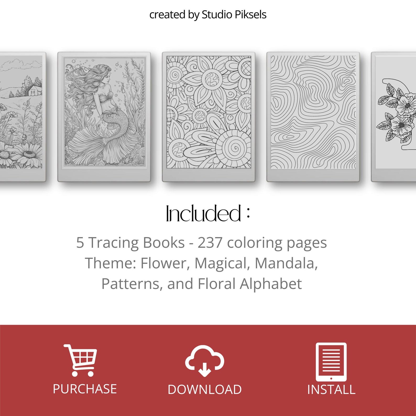 Tracing Book Bundle for Remarkable Paper Pro, Eink Adult Tracing Book ...
