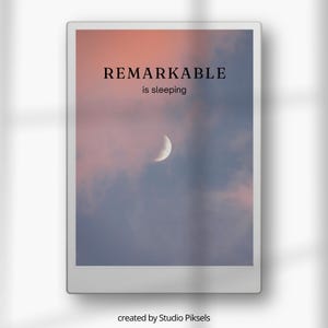 Sleep Screen for Remarkable Paper Pro With Crescent Moon, Cover for ...