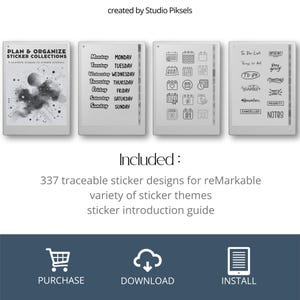 Custom Stickers for Remarkable, Traceable Visuals + Shapes for ...