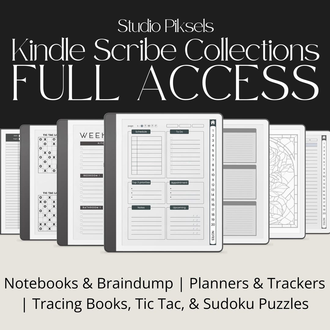 Full Shop Access to Kindle Scribe Collections, Productivity Templates ...