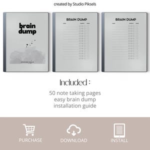 Brain Dump Template for Remarkable, Eink Brain Dump Template ...