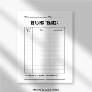 Reading Tracker for Kids PDF, Printable Book Tracker, Digital Book ...