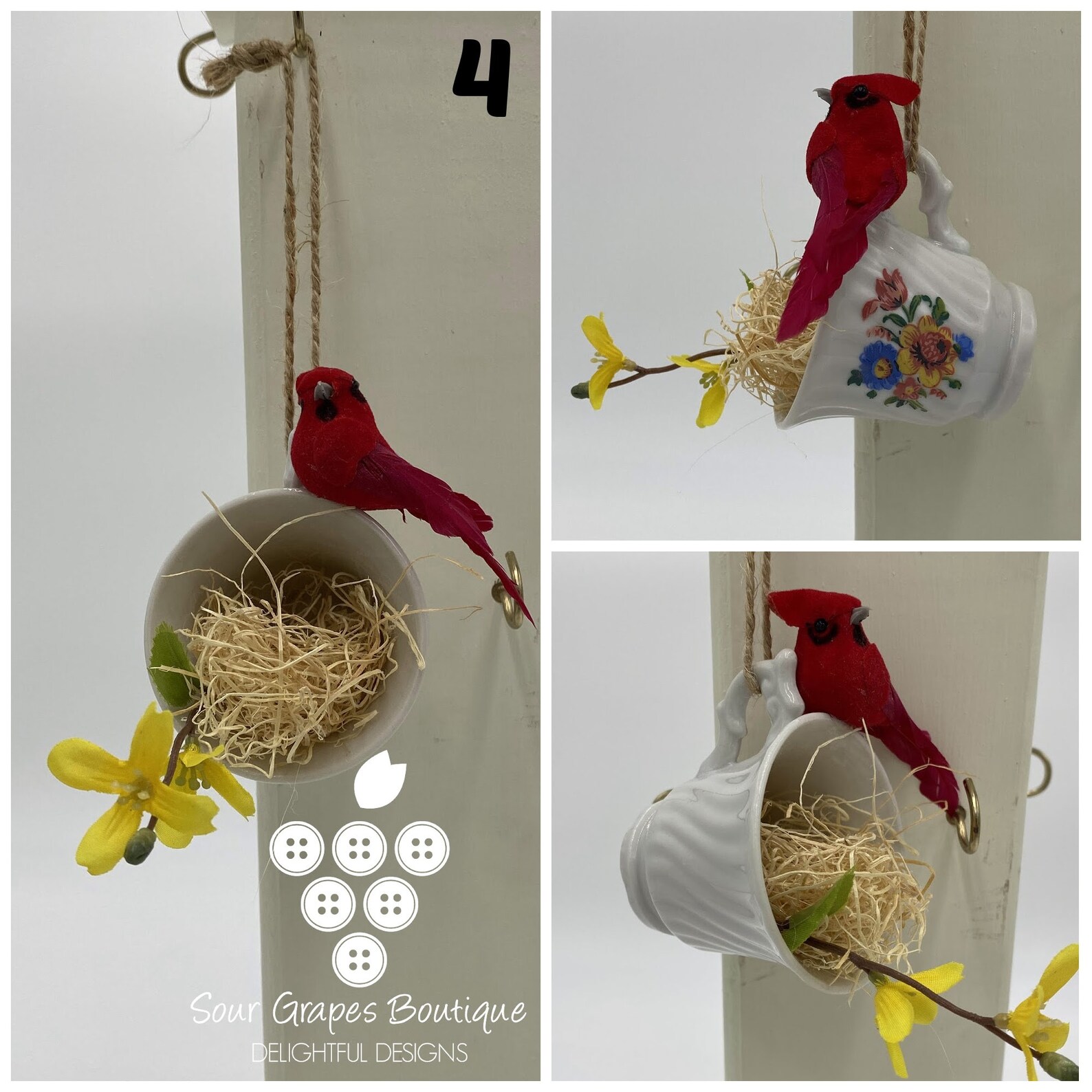 Tea Cup Bird Nest, Nest in a Cup, Spring Decor, Tea Cup Nest, Gift ...