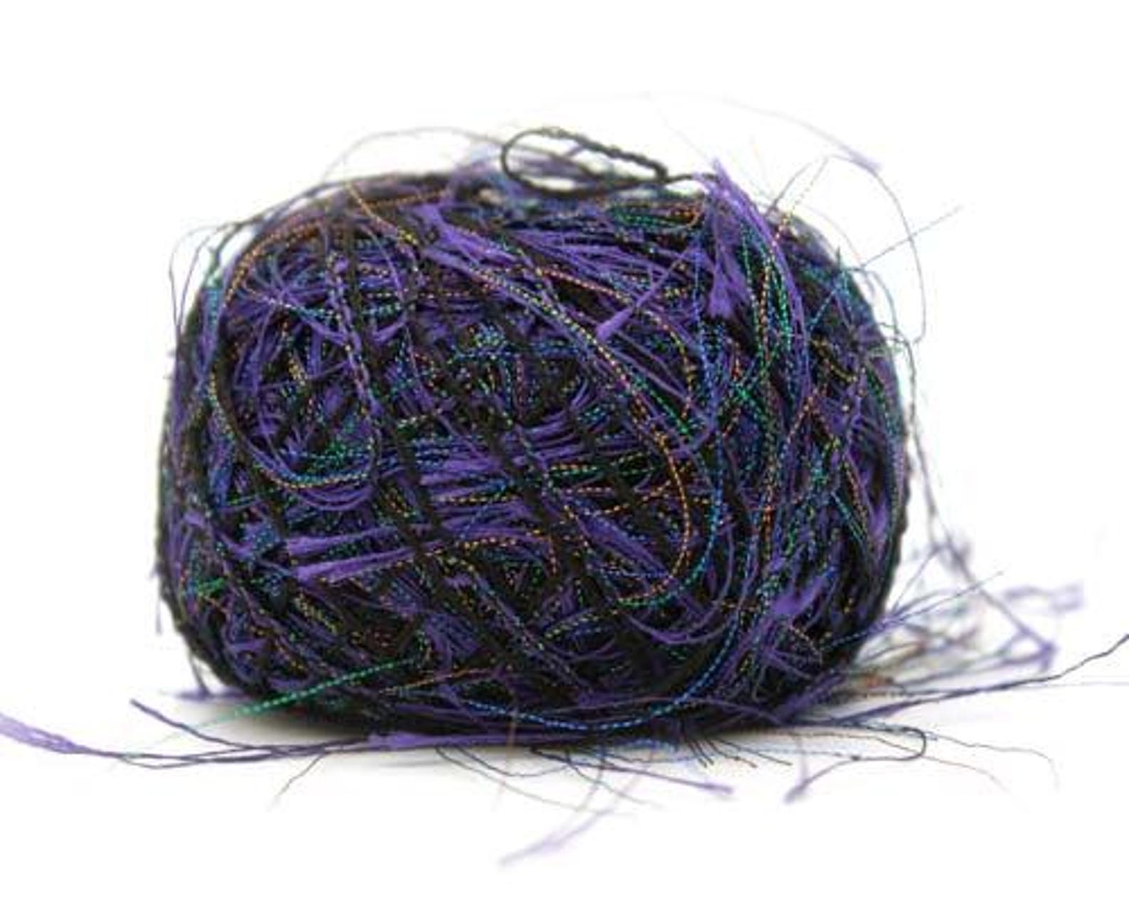 Metallic Eyelash Yarn: Shimmer Thread for Embellishments - Etsy