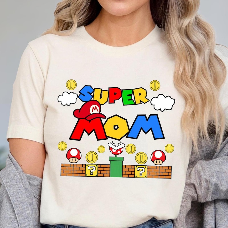 Super Mario Blue Tshirt - Etsy