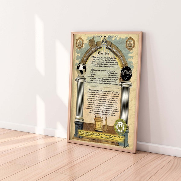 Masonic Certificate - Etsy