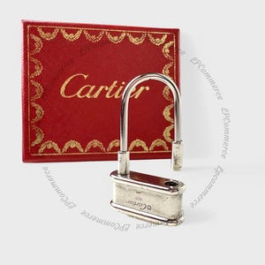 Cartier 925 Vintage Santos Keychain Silver Rare Padlock - Etsy