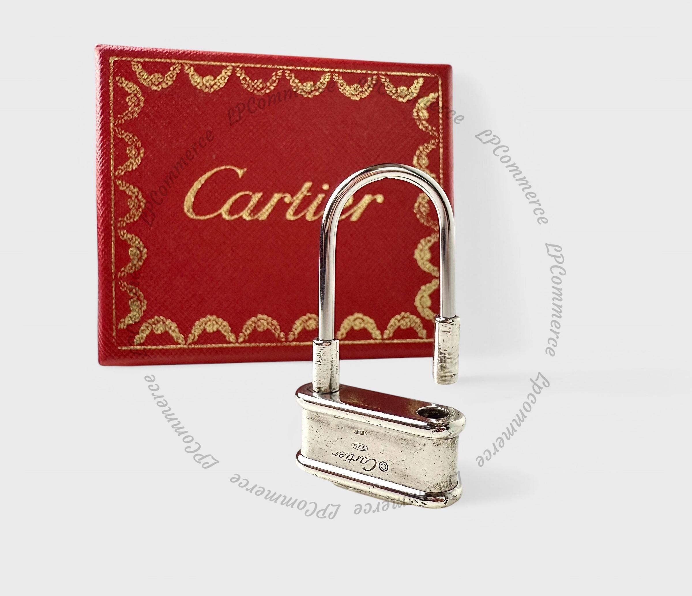 Cartier 925 Vintage Santos Keychain Silver Rare Padlock - Etsy