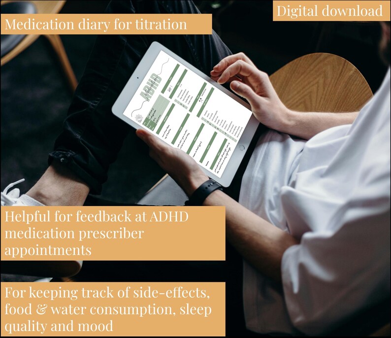 ADHD Digital Journal PDF 2026 | Dopamine Tracker and Medication Diary ...