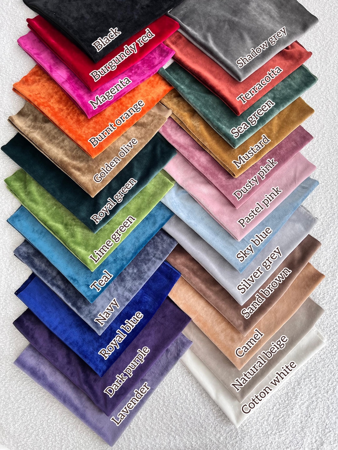 Extra Soft 4-way Stretch Minky Plush Velvet Fabric – Pre-cut 45x50 Cm ...