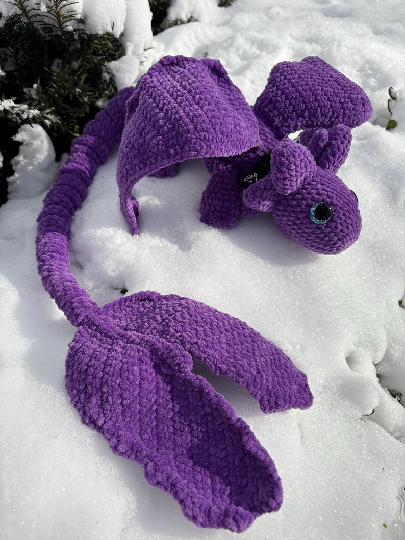 Nightshade Dragon Crochet Plushie - Etsy