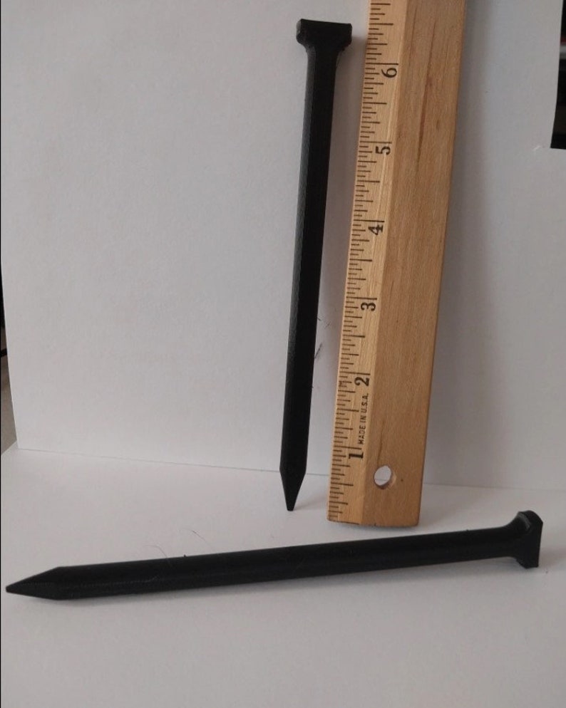 8 Pack of Black Plastic 6-inch Garden Nails - Etsy
