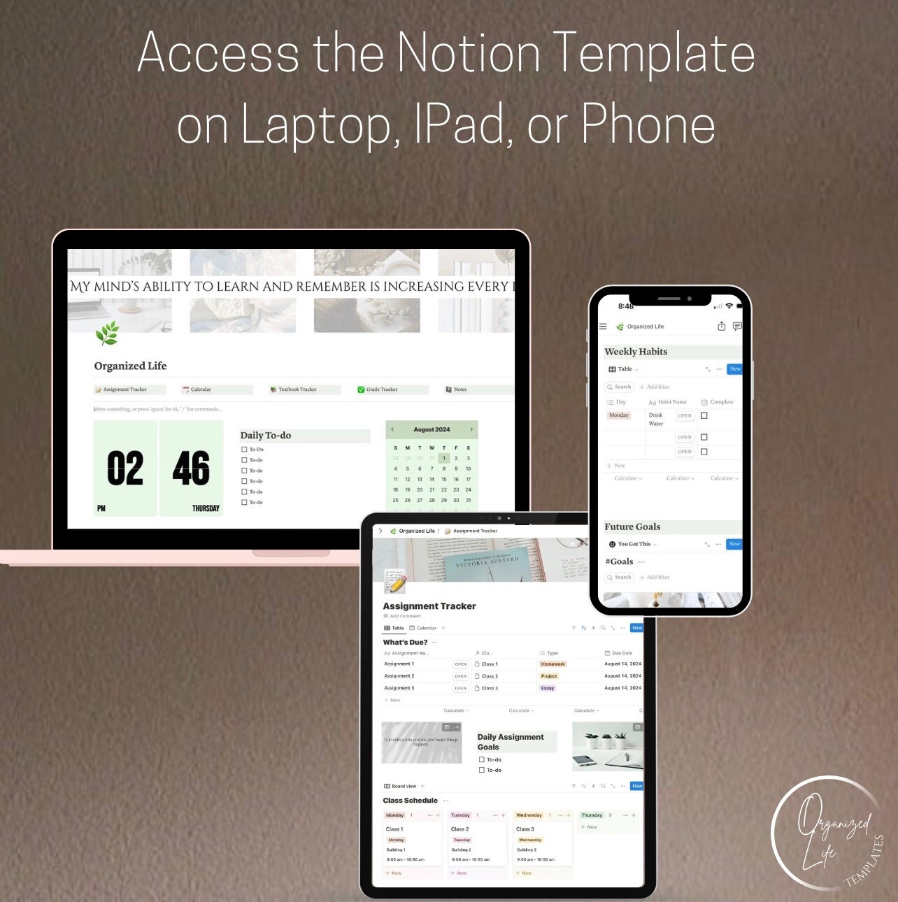 Notion Template Student Planner, Student Dashboard, Course Plan ...