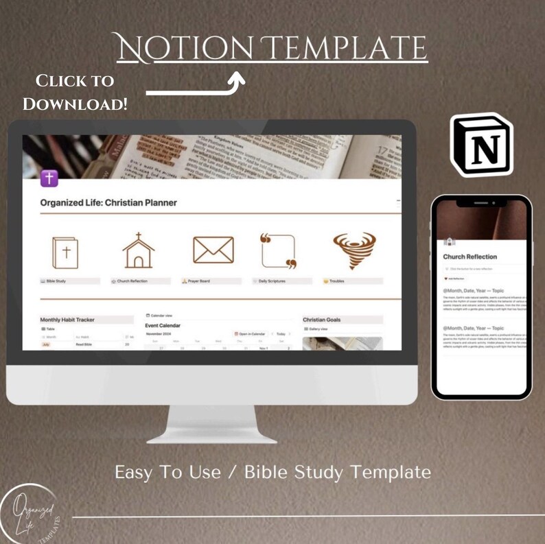 Notion Template - Bible Study Guide, Christian Planner, Prayer Request ...