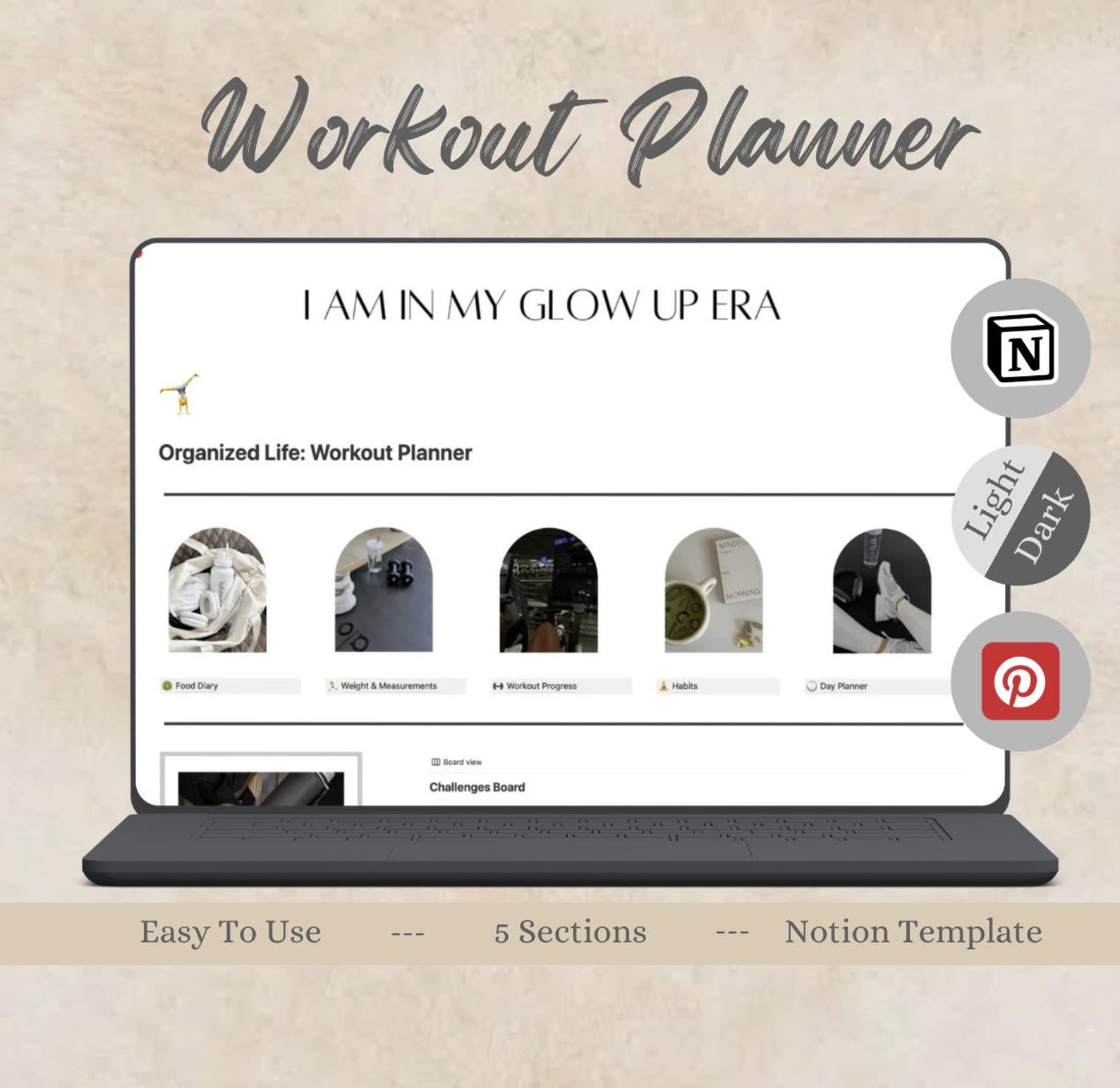 Notion Template - Workout Planner, Gym Workout Plan, Meal and Workout ...
