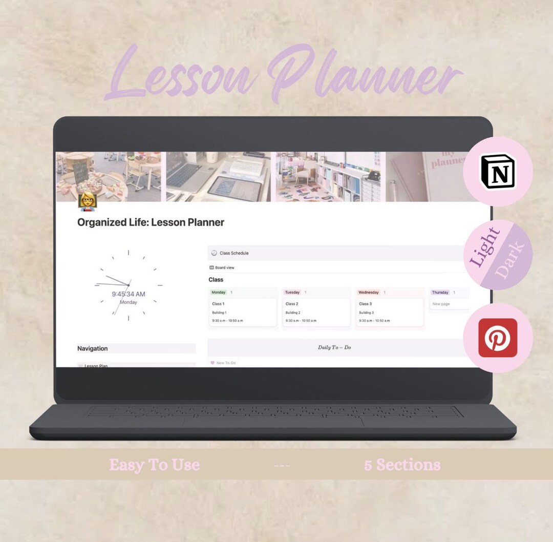 Notion Template - Lesson Planner Template, Lesson Plan for Teachers ...