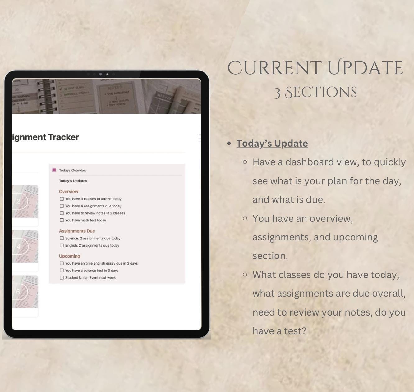Notion Template - Assignment Tracker, Student Table, Course Planner, Table View, Assignment ...