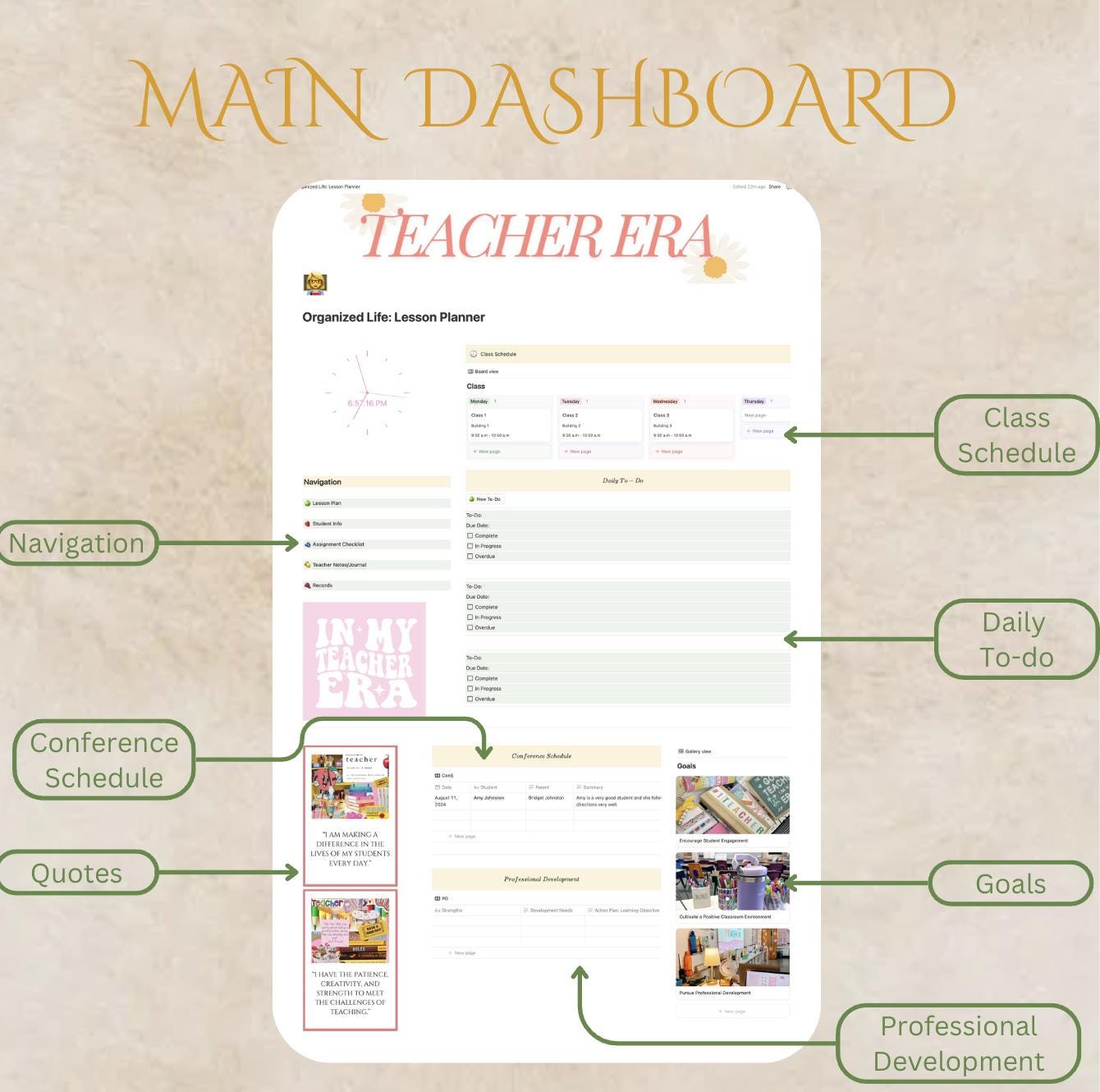Notion Template - Lesson Planner Template, Lesson Plan for Teachers ...
