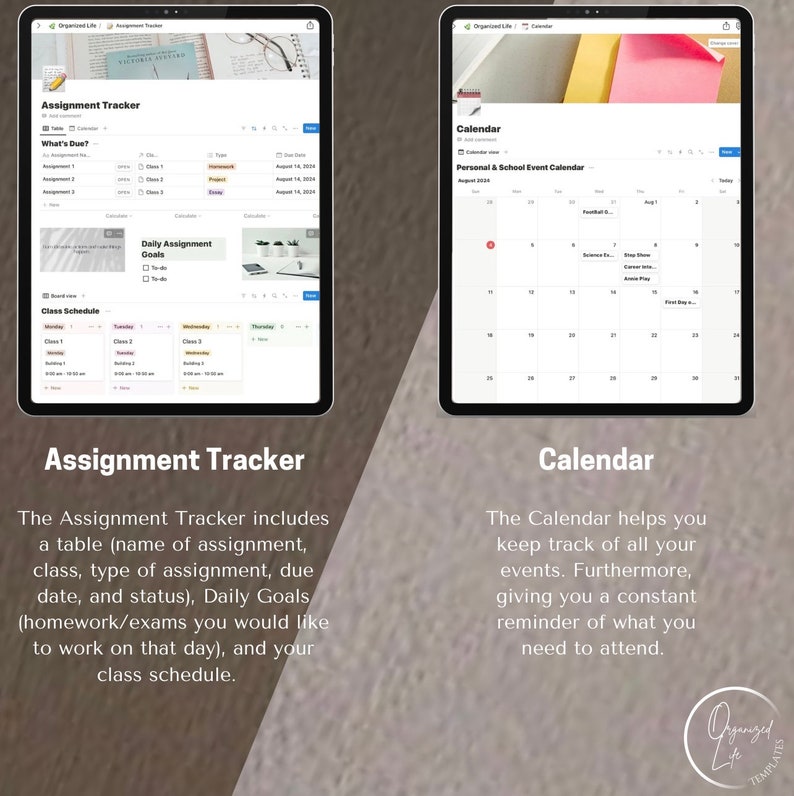 Notion Template Student Planner Student Dashboard Course Plan ...