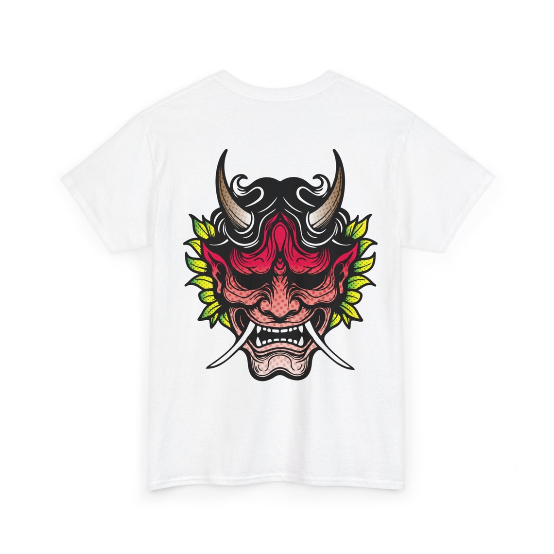Japanese Red Demon Mask T-shirt, Oni Mask, Hannya Mask - Etsy