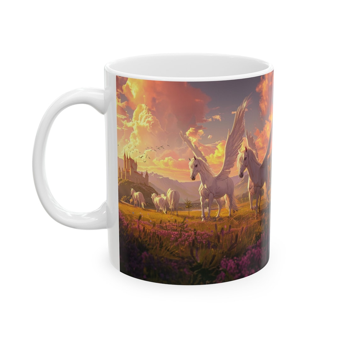 Pegasus Castle Mug, 11oz, 15oz - Etsy