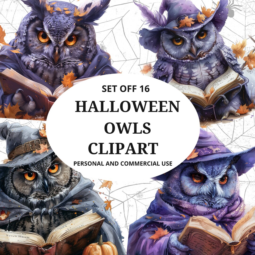 Halloween Owls With Witches Hats, Owls in Hats, Owls With Witches Hats ...