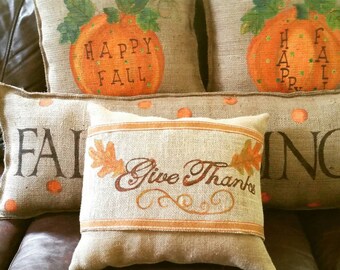 Give thanks pillow | Etsy